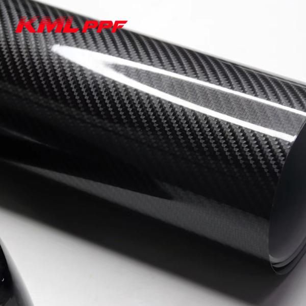 Quality 1.52 X 17m Carbon Fiber Film Dry 0.15mm - 0.18mm Carbon Fiber Vinyl Car Wrap for sale