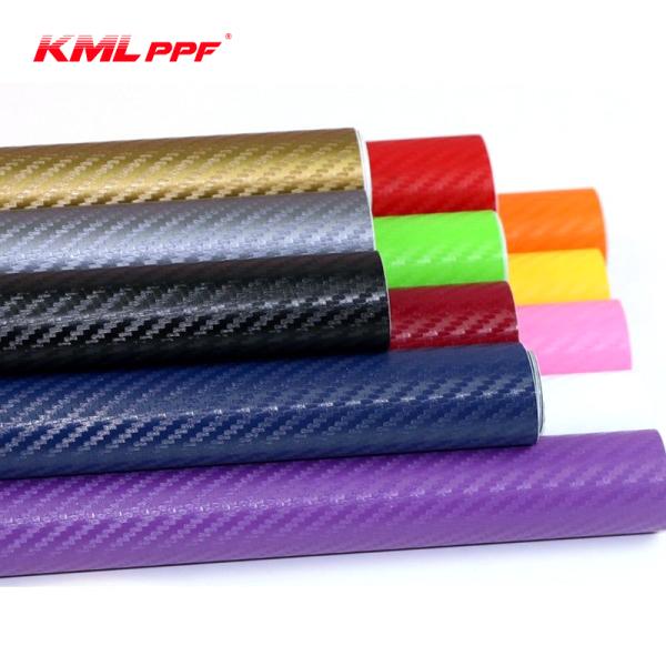 Quality 3D Carbon Fiber Film Anti Scratch Heat Healing Carbon Fiber Gloss Wrap Film for sale