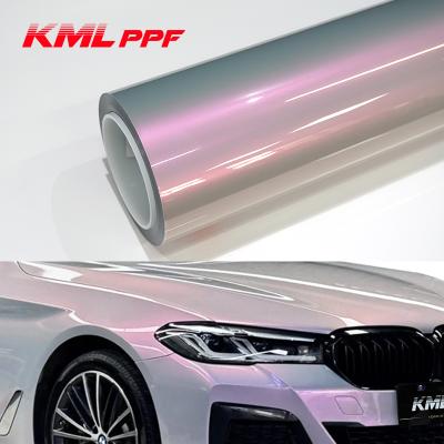 China KML Dreaming Volcanic Ash Vinyl Wrap Chameleon Series PET PPF 7.5mil Self Healing Color Changing UV Proof Anti Scratch Car Body for sale