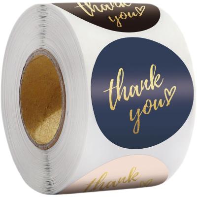 China Small Business Thank You Stickers Round Adhesive Gloss Matte Vinyl for sale