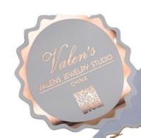 China Rose Gold Round Self Adhesive Labels Round Logo Waterproof for sale