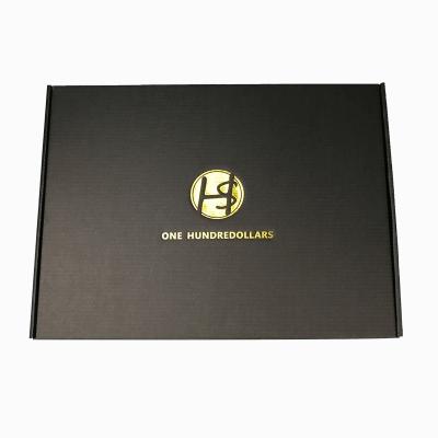 China Factory customized wholesale design corrugated packaging shipping black mailer box with logo for sale