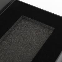 China Magnet Paper Rigid Packaging Box Black Collapsible With Foam for sale