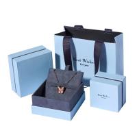 China Rectangular Elegant Presentation Package for Cardboard Jewelry Necklaces Bracelets Rings Display Packaging Boxes for sale