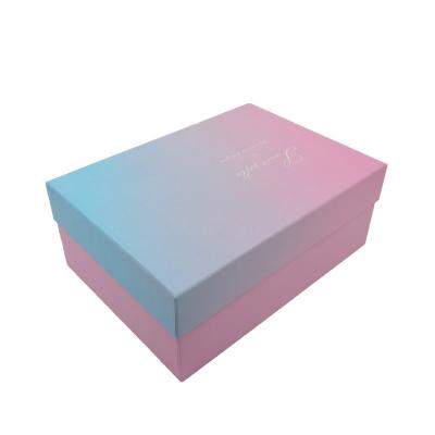 China Op maat gemaakte Luxury Print Eco Friendly Stijve kartonnen schoenenbox met dekselvoorziening Te koop