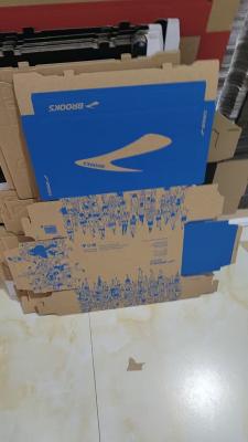 Cina Scatola di imballaggio per scarpe in cartone ondulato per Brooks Blue in vendita
