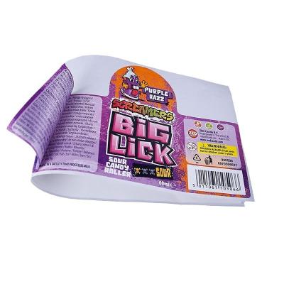 China Multi layer seal label customization cosmetic sticker folding instructions double-sided double-layer for sale