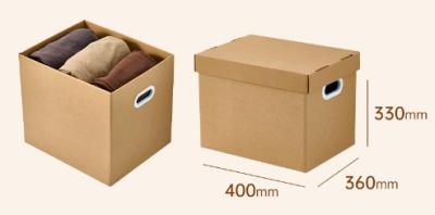 China Spot Kraft paper Corrugated Cardboard Shipping Box with Large Capacity Moving and Packing Storage Clothes Toys Miscellaneous Items Sorting with Lid Boxes for sale