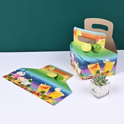 China Customizable Printing Disposable Portable Packaging Corrugated Cardboard Shipping Box for Food Delivery for sale