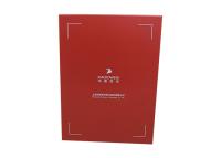 China Custom Lid-Off Box Protective Varnish Rigid Packaging Red Box for sale
