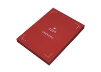 China Custom Lid-Off Box Protective Varnish Rigid Packaging Red Box for sale