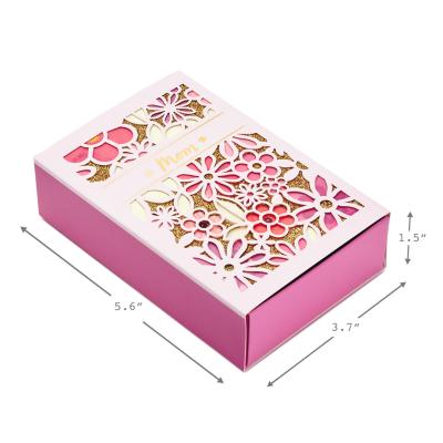 Cina Contenitore di carta aperto del cartone del piccolo scorrevole floreale per la festa della Mamma in vendita
