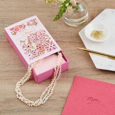 Cina Contenitore di carta aperto del cartone del piccolo scorrevole floreale per la festa della Mamma in vendita
