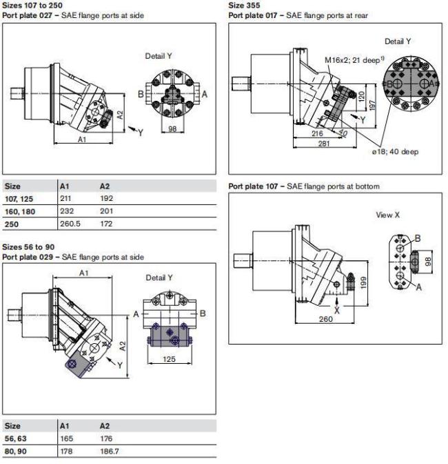 Rexroth A2fe45 Walking Hydraulic Motor for Paver