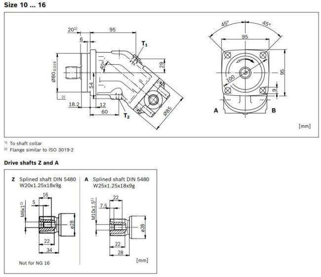 Hydraulic Motor for Rexroth A2FM56 Best Supplier in China A2FM16, A2m23, A2FM32, A2FM45, A2FM63, A2FM80, A2FM90, A2FM107, A2FM160