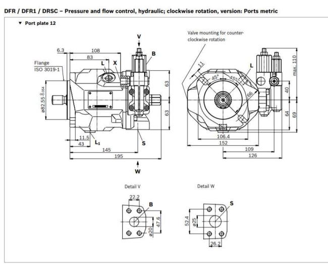 A10vso18 Hydraulic Pump for Rexroth Piston Pump
