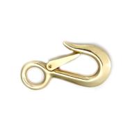 China 2311B snap hook Heavy Duty Solid Brass Fixed Round Eye Brass Snap Hook Cargo Hook with gate for sale