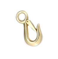 China 2311B snap hook Heavy Duty Solid Brass Fixed Round Eye Brass Snap Hook Cargo Hook with gate for sale
