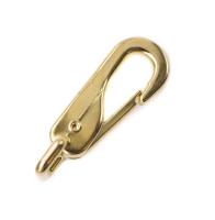 China 3726 Square Shaped Fixed Eye Quick Release Brass Snap Hook Bronze Spring Snap for sale