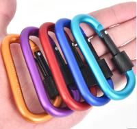 China D Shaped Screw Locking Type Extra Large Carabiner Hook Self Locking Carabiner for sale