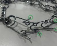 China Dog Training Choke Chain With Triangle Chain Link Chrome Plating for sale