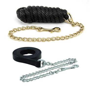 Cina Heavy duty style brass plated Zinc plated Iron material hosre lead chain saddlery hardware accessories in vendita