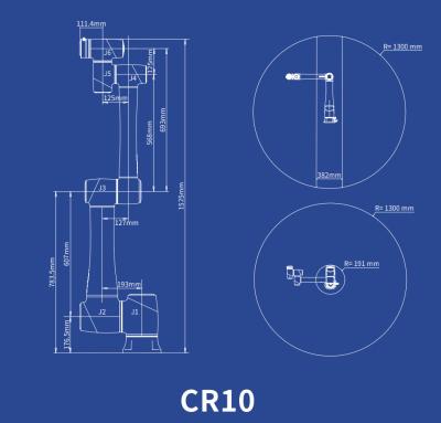 China Salvar o cobot usam-se extensamente com linha central cooperativa do robô 6 da escala de 1300mm para máquinas de soldadura à venda