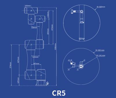 China Linha central 6 que pinta a carga automática do braço colaborador industrial do robô à venda