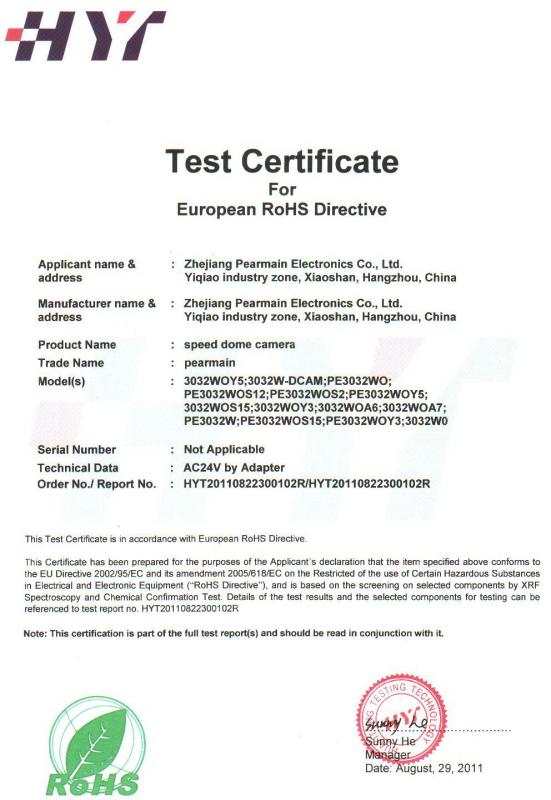 ROHS - Pearmain Electronics Co.,Ltd