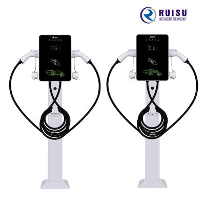 Cina 14KW 32A AC EV Caricatore monofase Tipo 2 Supporto da pavimento con cavo da 5 m in vendita