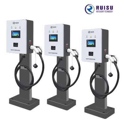 Cina 20 30 attrezzatura di carico di carico veloce fissata al muro di velocità EV di CC 40KW con il caricatore capacitivo del touch screen CCS1 CCS2 EV in vendita