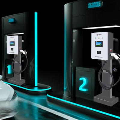 Cina 20 30 attrezzatura di carico di carico veloce fissata al muro di velocità EV di CC 40KW con il caricatore capacitivo del touch screen CCS1 CCS2 EV in vendita