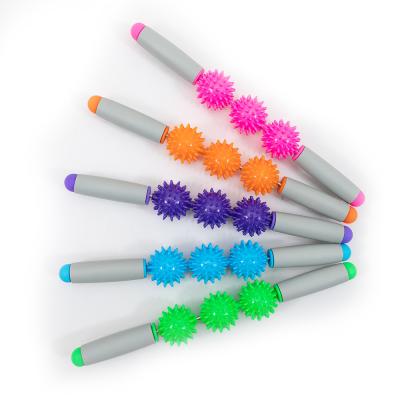 Cina bastone di massaggio della fascia della schiuma del PVC di 41*5.5cm Dia Massage Roller Ball Stick in vendita