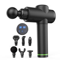 China 2000mAh 30 Speed Silent Handheld Percussion Massage Gun with 6 Heads for sale