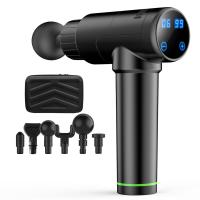 China 2000mAh 30 Speed Silent Handheld Percussion Massage Gun with 6 Heads for sale