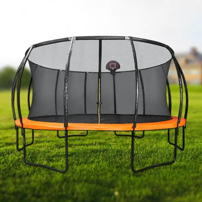 中国 12ft Outdoor Spring Free Professional Trampoline With Enclosures With Safe Net 販売のため