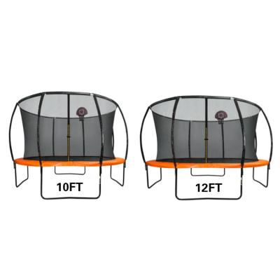 中国 12ft Outdoor Spring Free Professional Trampoline With Enclosures With Safe Net 販売のため