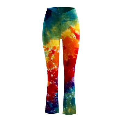 Cina I pantaloni di yoga della tintura del legame si svasano per la fabbrica eccellente di alta qualità delle donne in vendita
