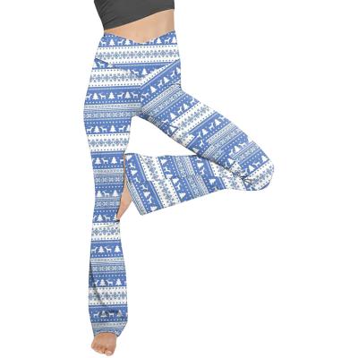 Cina I pantaloni stampati di yoga si svasano prezzo franco fabbrica in vendita