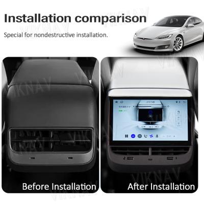 中国 Teslaモデル3モデルY後部表示タッチ画面のためのAndroid12マルチメディア・システム7インチのCarplayのエアコンのパネル 販売のため
