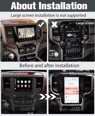 Cina 11.8 pollici Android 11 Head Unit Per 2020-2023 Dodge Ram Multimedia Player Auto Stereo GPS Navigation BT WIFI Carplay in vendita