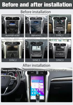 Cina 13.6 Inch Android Auto Car radio Per il 2013--2021 Ford mondeo GPS Navigation Multimedia Player Wireless Carplay BT 4G in vendita