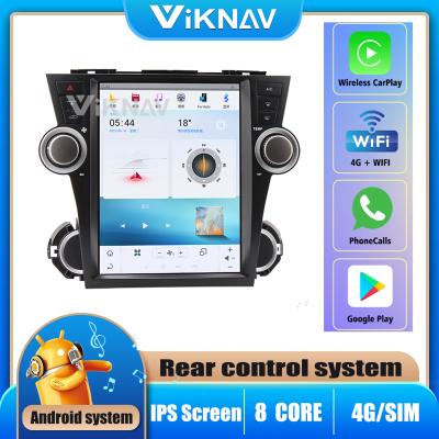 Cina Per il 2009-2014 Toyota Highlander 12,1 pollici touch screen Navigare stereo GPS Multimedia DVD Player Wireless Carplay 4G in vendita