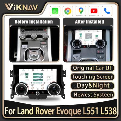 Cina Air Condition Panel For Land Rover Evoque L551 L538 2012-2018 Wide Angle Car Radio display Touch LCD Screen Control in vendita