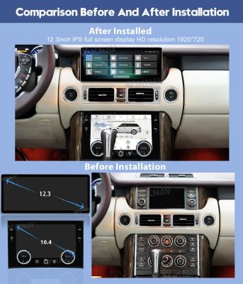 Cina Autoradio da 12.3 pollici per Land Range Rover Vogue V8 L322 2002-2012 Touch Screen Lettore multimediale di navigazione GPS Stereo in vendita