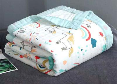 China Baby Muslin Gauze Cotton Printed Fabric for sale