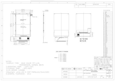 Cina 240* RGB * 320 3,5 pollici TFT LCD Display Screen Driver Ili9486L con/senza Touch Panel in vendita