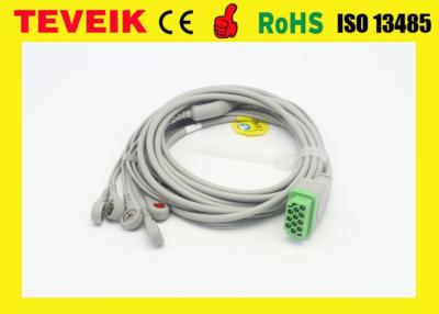 Cina 11 accessorio dei perni ECG per il monitor paziente, una rottura di 5 cavi con la norma di AHA AAMI in vendita