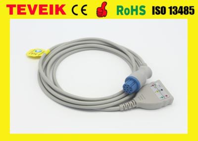 Cina Intorno 10 al cavo del tronco di Pin ECG per il monitor paziente di datex, tipo 3 cavo di LL del paziente dei cavi ECG in vendita