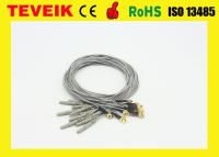 China Customize Flexible Soft EEG Cable With Gold Plated Copper Cup , eeg electrodes for sale